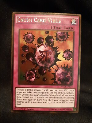 Crush Card Virus 1st Edition Premium Rare Holo Foil NA English Yugioh ...