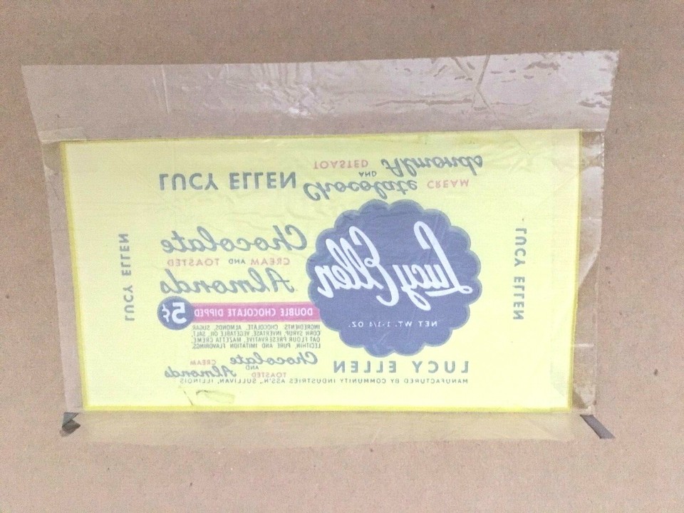 1950 Lucy Ellen 5 Cent Chocolate & Almonds Candy Bar Wrapper | eBay