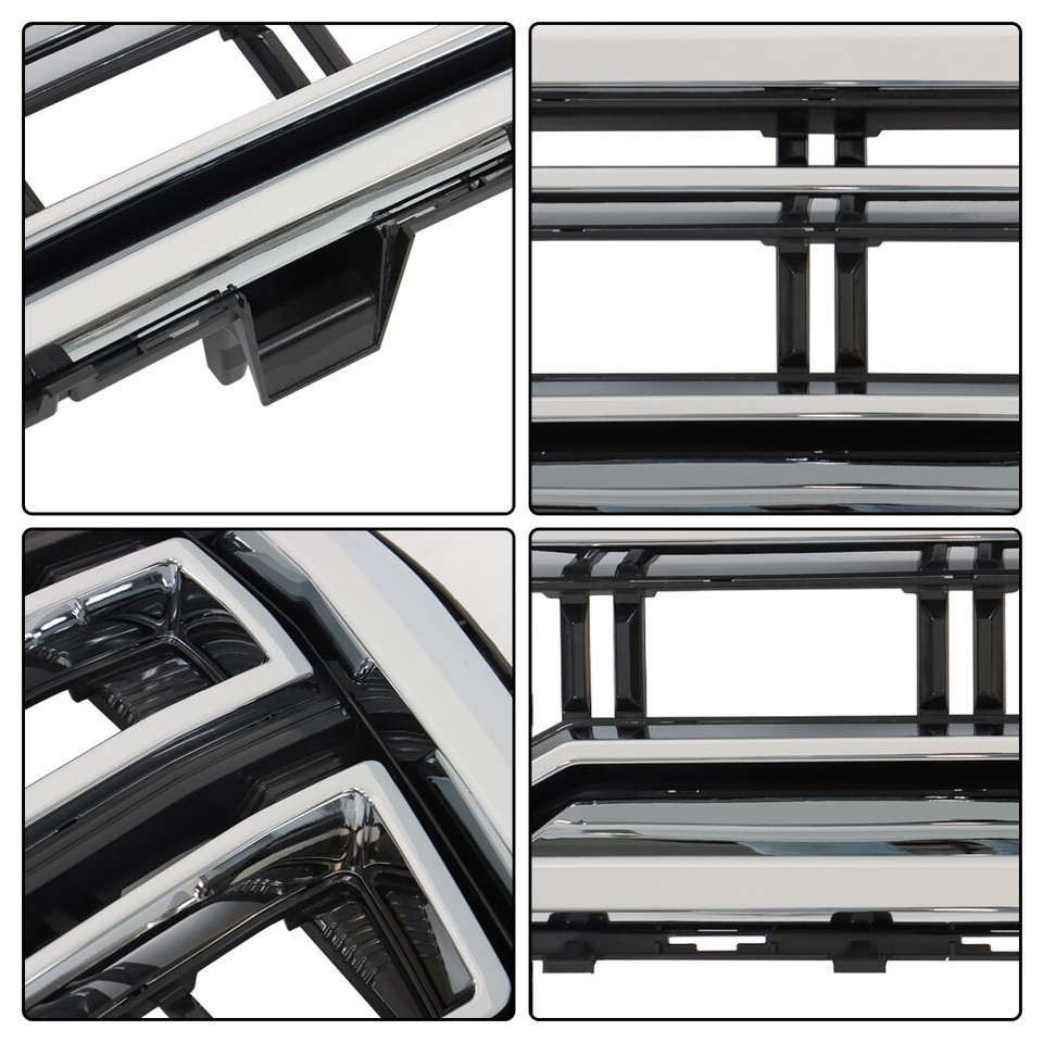For GMC Yukon/Yukon XL SLT AT4 2021 2022 2023 Front Grille Chrome Grill ...
