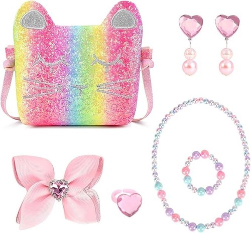 Purse for Little Girls Dress Up Jewelry Pretend Play Kids Accessories M ...