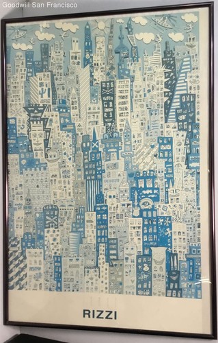 Late 20th Century Poster By James Rizzi Whimsical New York Urban ...