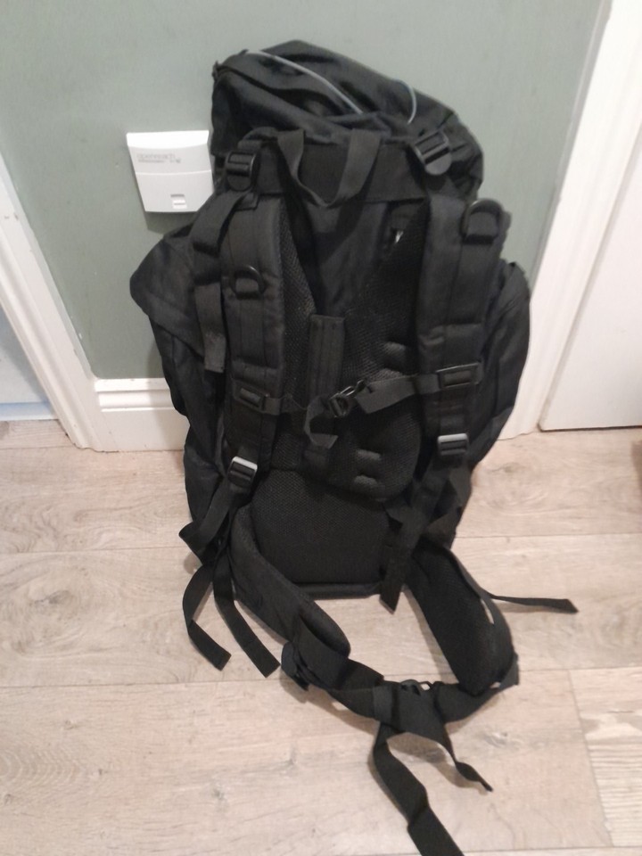 Eurohike Nepal 65L Rucksack Black Backpack Travel Bag Walking Hiking ...