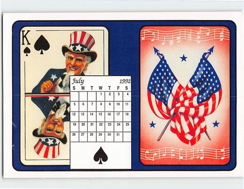 Postcard July 1992 Playing Card Calendar Series Limited Edition | eBay