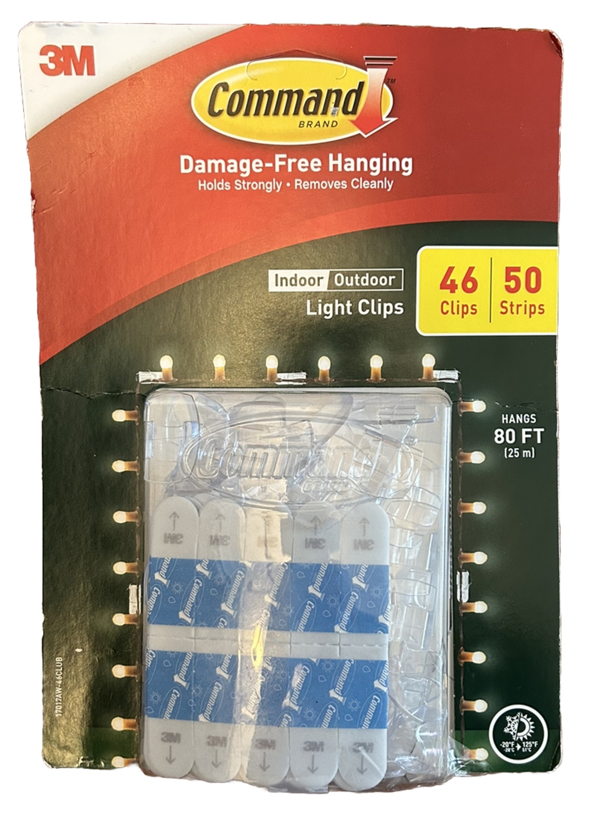 Command 1370474 String Light Clips with Strips (Pack of 46 Clips and 50 ...