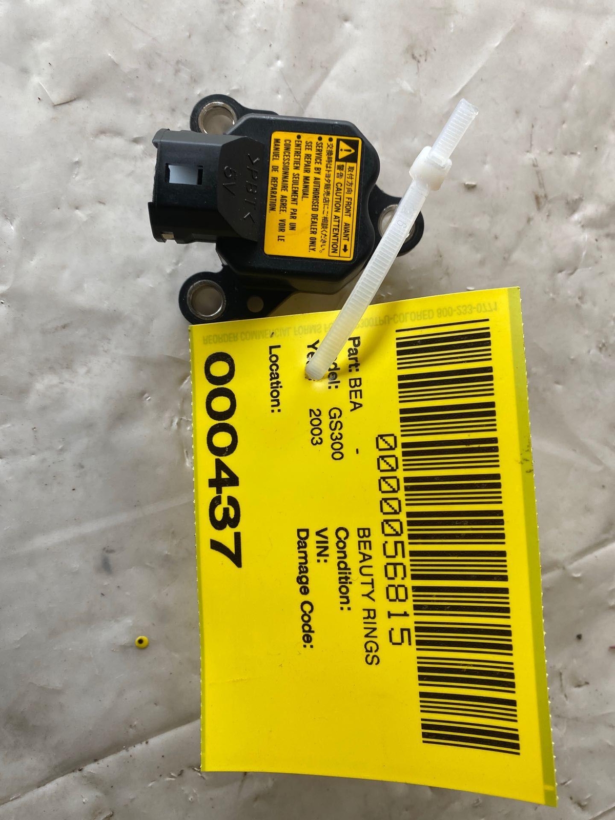 2003 LEXUS GS300 Deceleration Sensor Speed Monitor Module Unit 3.0L ...