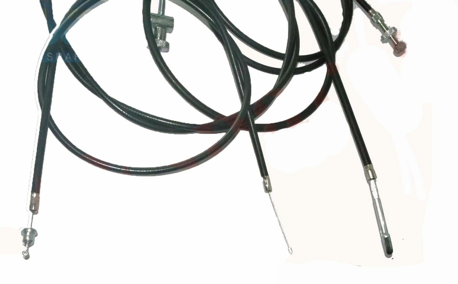 New Front & Rear Break Throttle Clutch Cable Complete Set Jawa ...