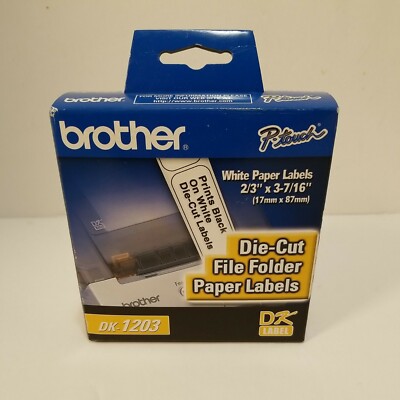 Brother DK1203 White File Folder Labels for QL550, QL-550 label ...