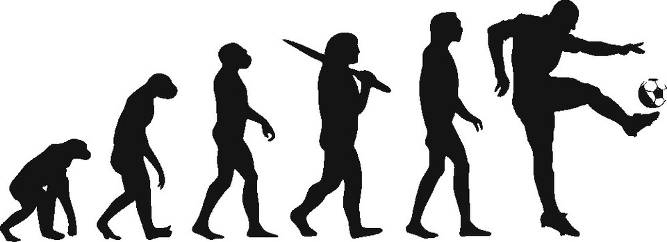 Evolution Of Footballer - Football Soccer Sports Wall Art Sticker ...
