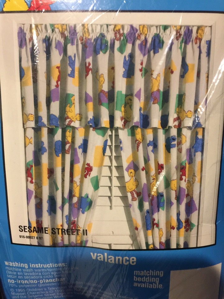 NOS 1995 Springs Industries Sesame Street Curtains | eBay