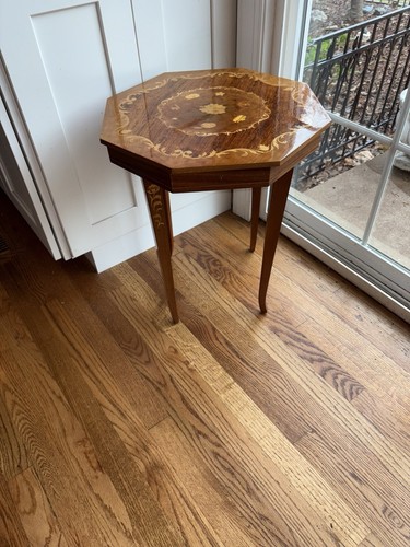 Italian Vintage Inlaid Music Box Table By REUGE Plays Impossible Dream ...