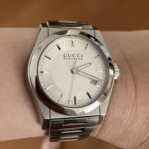 Gucci Pantheon Silver Stainless Steel Watch with Date Function | eBay