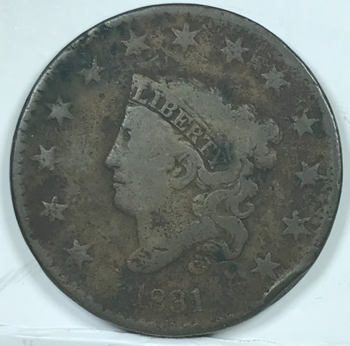 1831 Liberty Coronet Head One Cent US Copper Coin | eBay