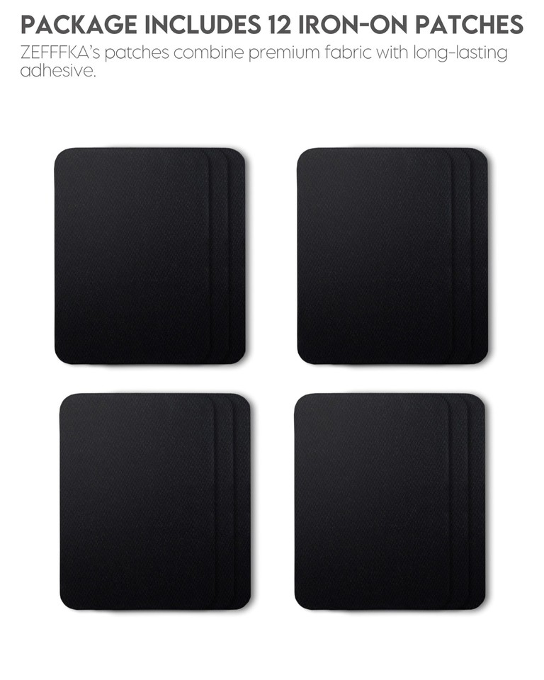 ZEFFFKA Premium Quality Fabric Iron-on Patches Inside & Outside 1-Pack ...