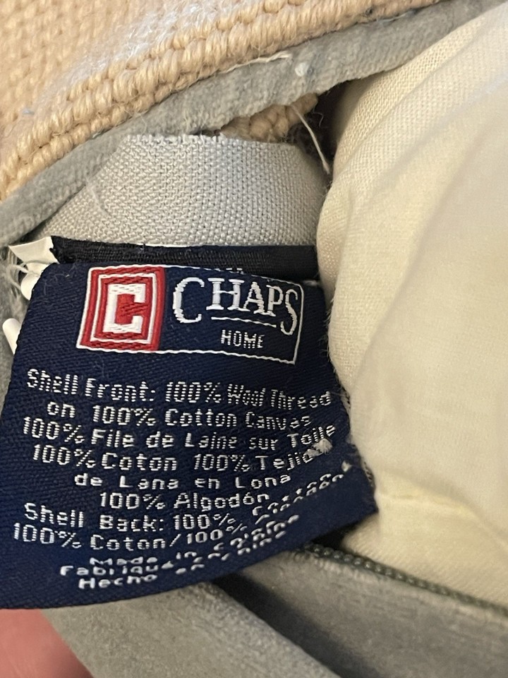 Vintage CHAPS Ralph Lauren Pillow Roses Needlepoint Wool Floral 16 ...