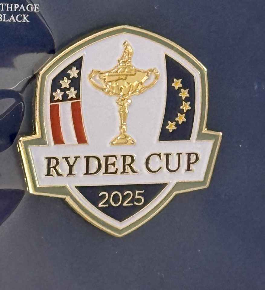 2025 Ryder Cup Lapel Pin Bethpage Black golf shield logo new | eBay