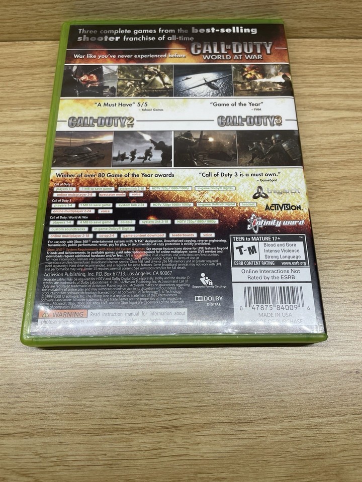 Activision Call of Duty: The War Collection Xbox 360 CIB has been ...