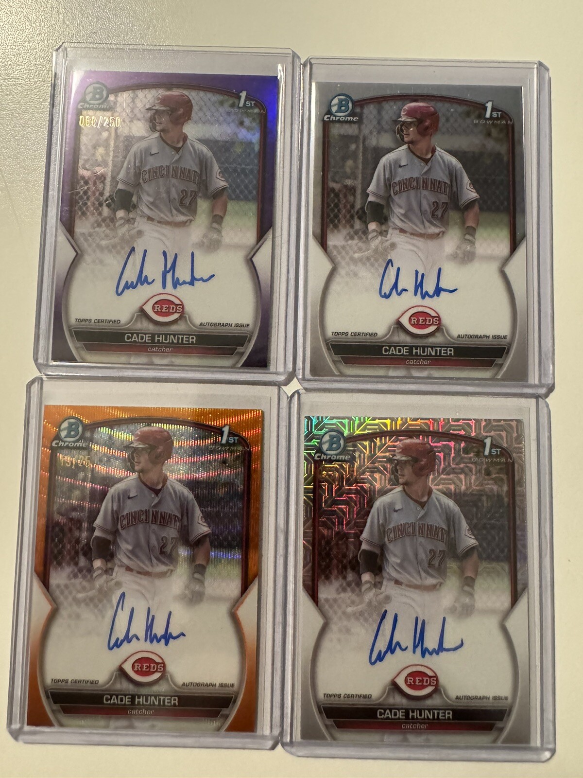 4- 2023 Bowman Chrome Cade Hunter 1st Bowman Auto /25 Orange | eBay