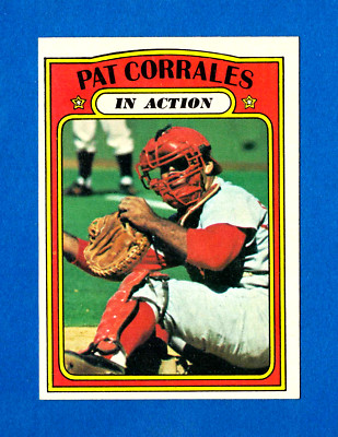 1972 TOPPS #706 PAT CORRALES CINCINNATI REDS HIGH NUMBER IN ACTION ...