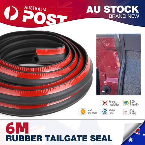 TAILGATE SEAL UTE EPDM RUBBER DUST TAIL GATE SEAL 6M ADHESIVE ...