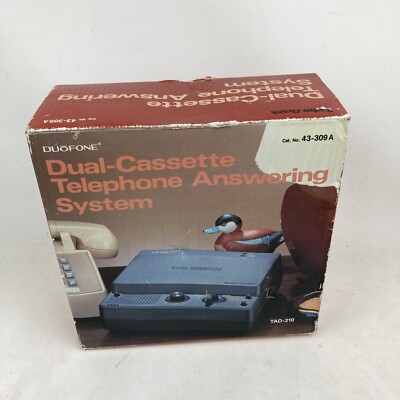 Vintage Radio Shack Duofone TAD-210 Dual Cassette Telephone Answering ...