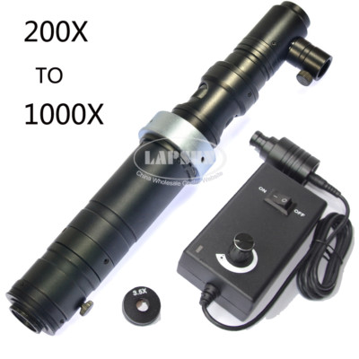 200X- 1000X Zoom Stereo Microscope Camera Coaxial Light Monocular C ...