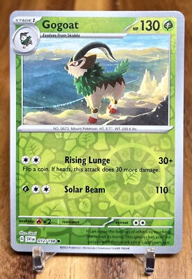 Gogoat 012/198 SV1 Scarlet & Violet Base Reverse Holo Pokemon Card NM ...