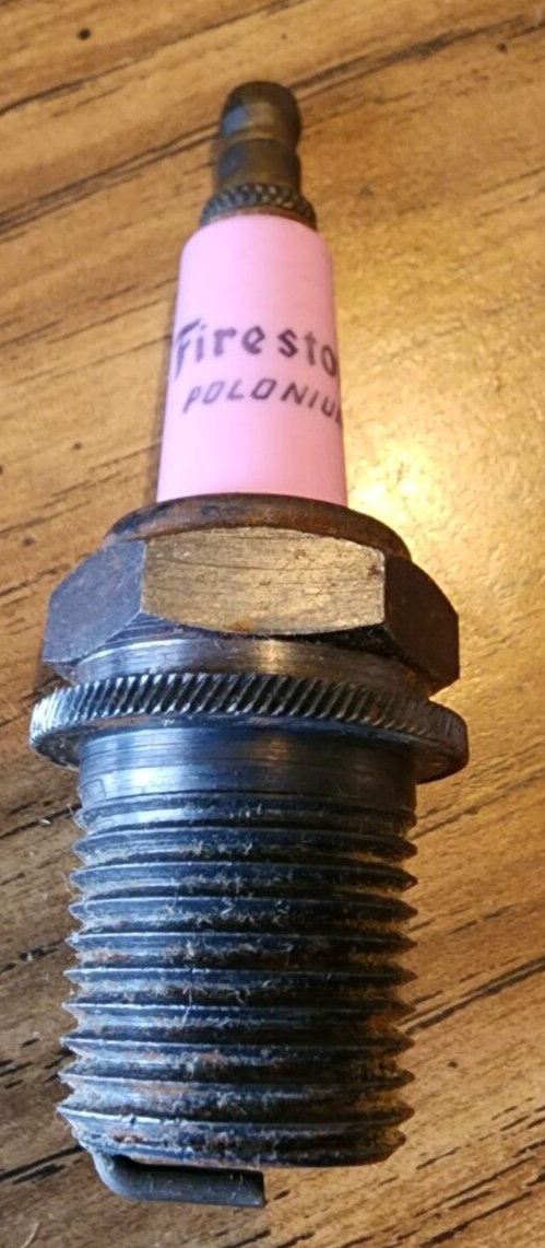 Rare NOS Vintage Antique Firestone Supreme Polonium PINK Spark Plugs E ...