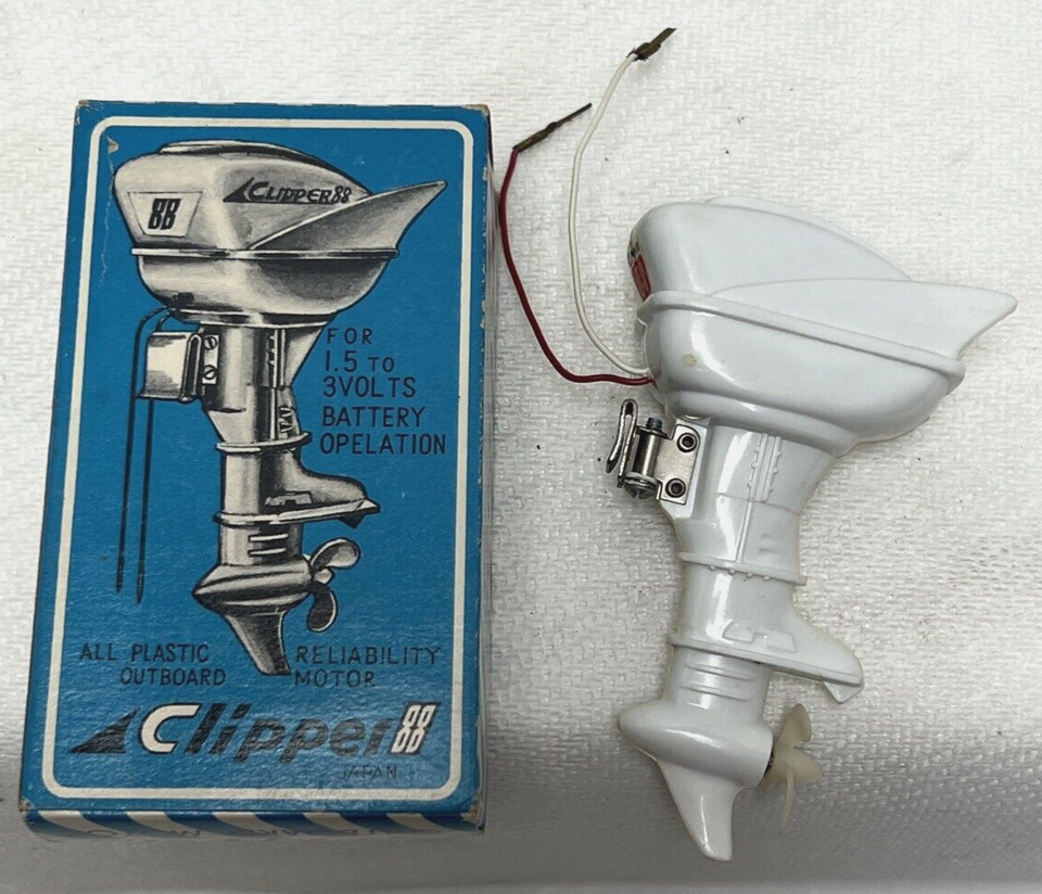 VINTAGE CLIPPER 88 TOY BOAT MOTOR BATTERY OPERATED 1960'S JAPAN OLD ...