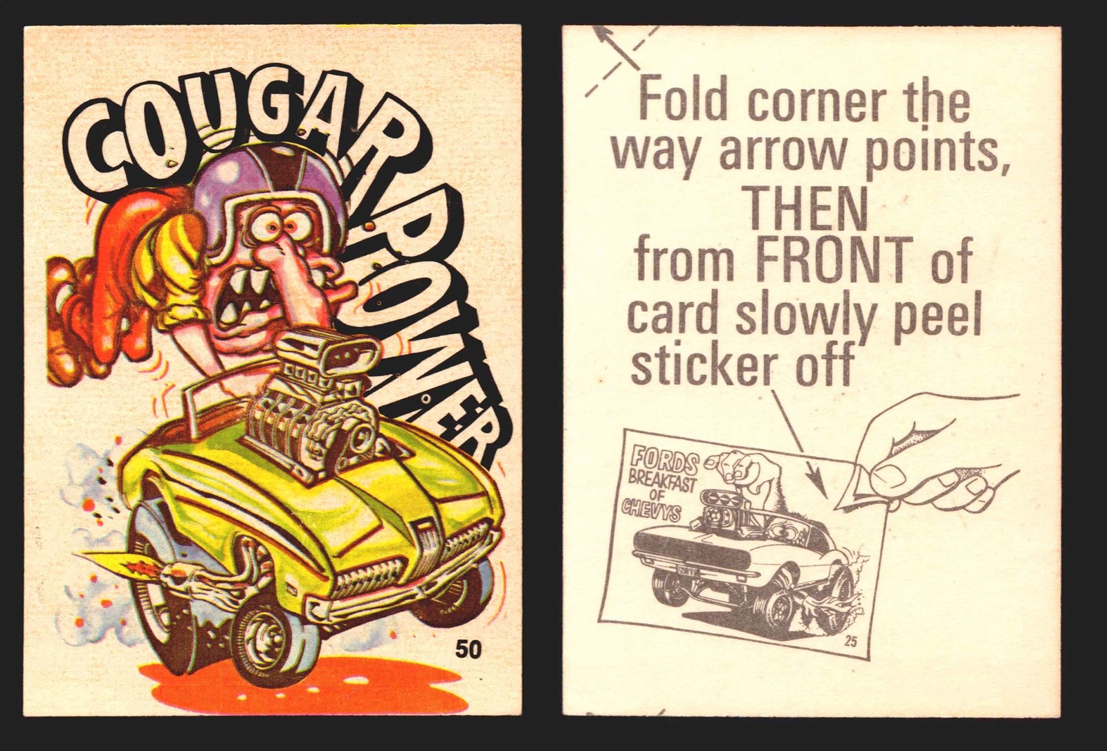 1970 Odd Rods All Stars Sticker Trading Card Donruss #1-#66 You Pick ...