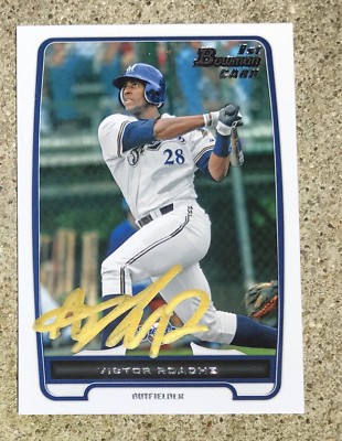 Victor Roache Signed Milwaukee Brewers 2012 Bowman 1st Card AUTHENTIC ...