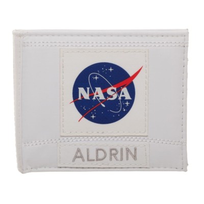 NASA USA Flag Wallet Bifold Men's Astronaut Buzz Aldrin Name White ...