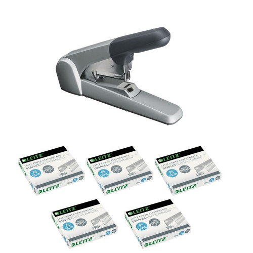 Leitz 5552 Blockheftgerät Hefter Tacker 60 Blatt + 5000 Heftklammern 25 ...
