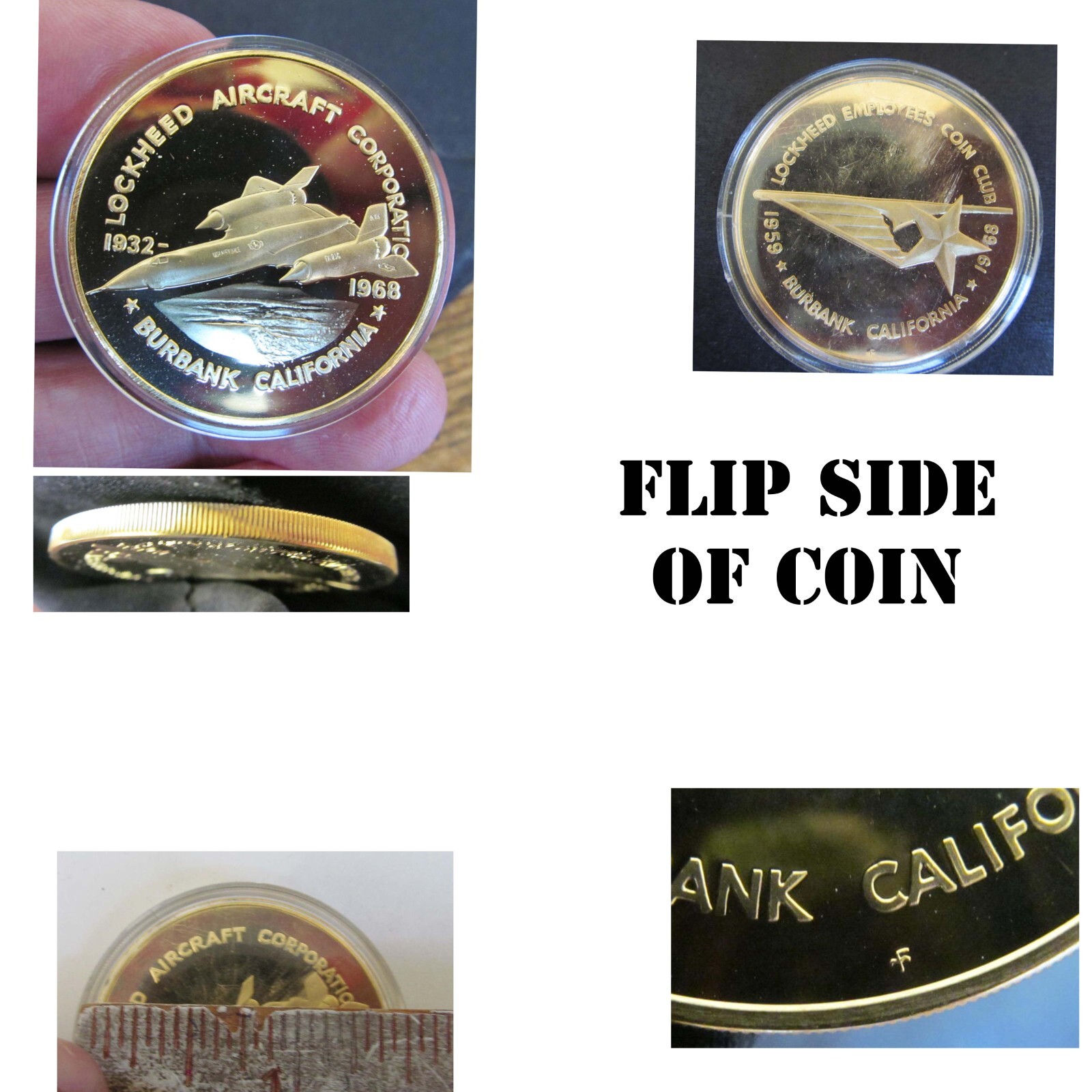 Vintage Lockheed Aircraft Employee Gold Coin Bronze? Yf-12 Aircraft ...