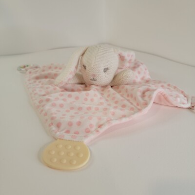 Modern Baby Lovey Security Blanket Bunny Rabbit Pink Snuggle Blankie ...