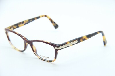 NEW COACH HC 6065 5437 BURGUNDY TORTOISE AUTHENTIC EYEGLASSES HC6065 49 ...