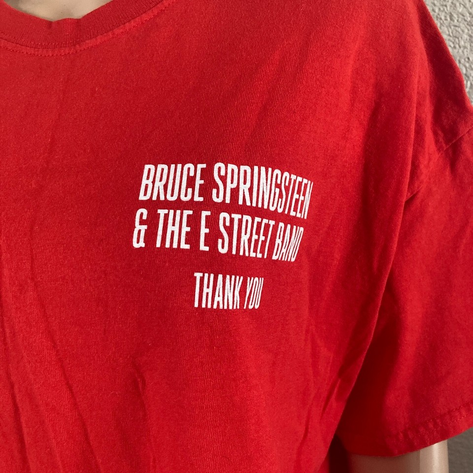 Bruce Springsteen crew thank you tour T-shirt XL Red The E Street Band ...