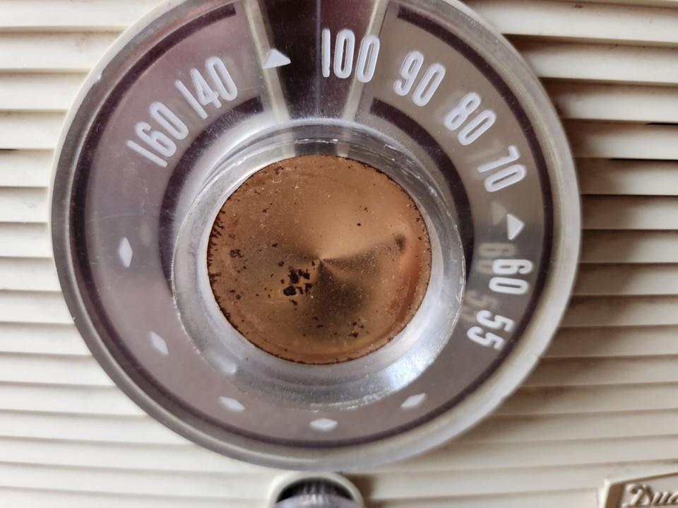 General electric tube radio t106c cream & crimson dual speaker For ...