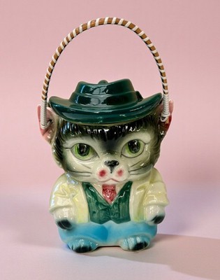 Vintage 1950s Royal Sealy Mr. Kitty Cat Cookie Biscuit Jar Mid Century ...