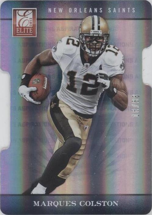 2012 Elite - Marques Colston #64 Aspirations Die-Cut /88 for sale ...