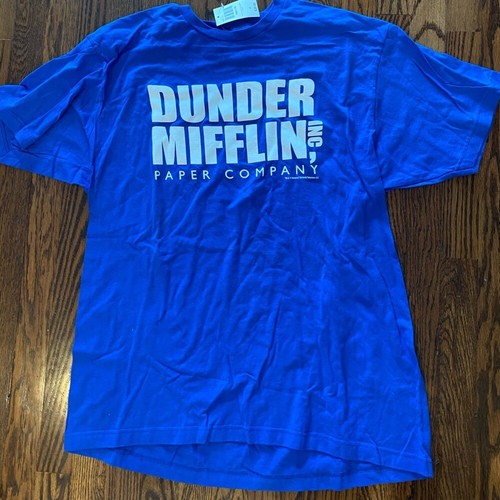 NWT The Office Blue Dunder Mifflin T-Shirt Size XL | eBay