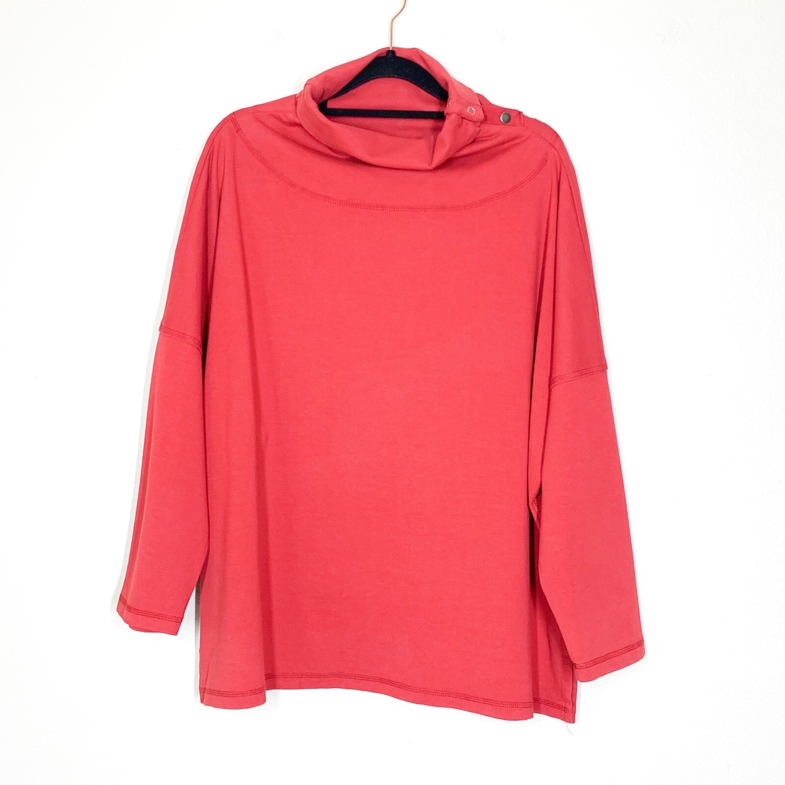 Eleven Stitch Design Snap Button Turtleneck Pullover … - Gem