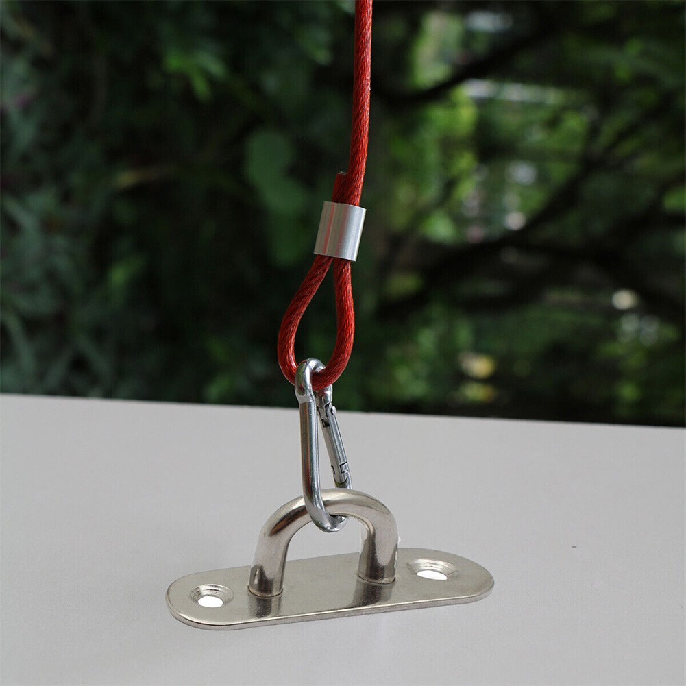 4pcs Stainless Steel Pad Eye Plate Staple Ring Hook Oblong Replacement ...