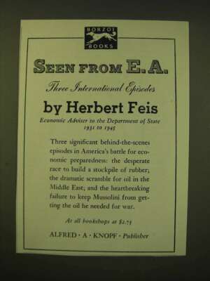 1947 Alfred A. Knopf Borzoi Books Ad - Seen from E.A. | eBay