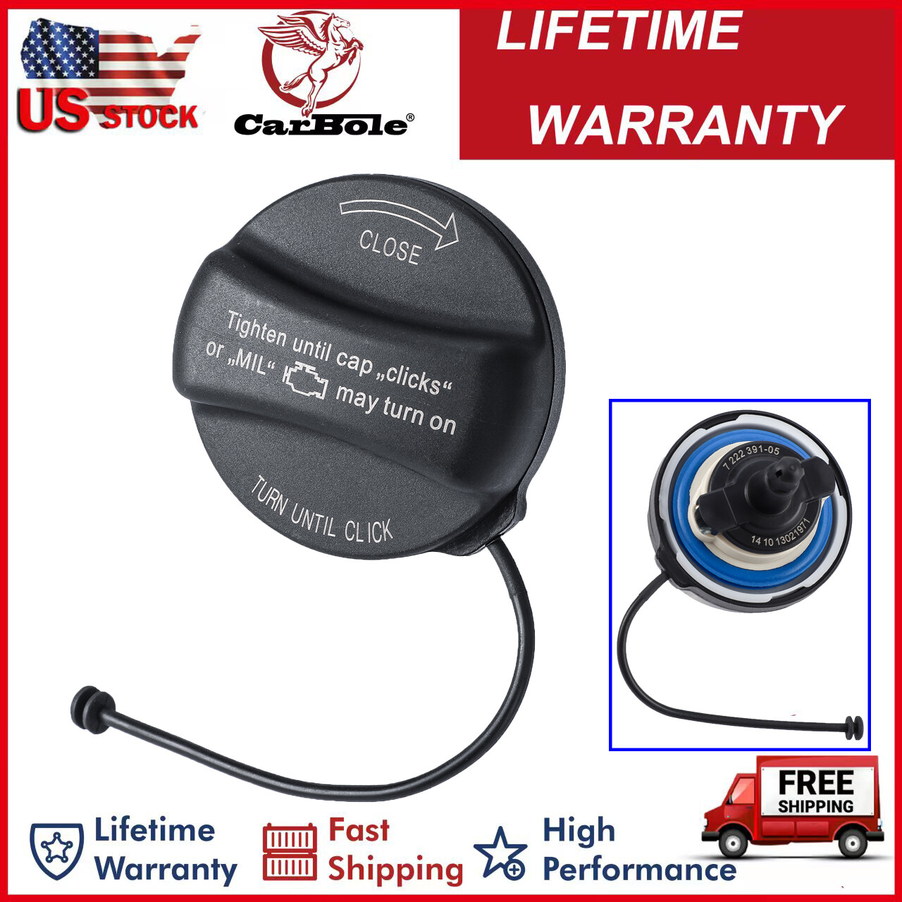 Fuel Gas Tank Filler Cap For BMW 128i 135i 320i 323i 325i 328i 330i ...