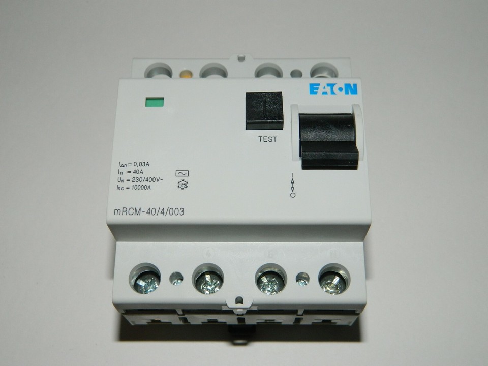 NEW Eaton MRCM-40/4/003 40A 4P 30mA RCCB Residual Current Circuit ...