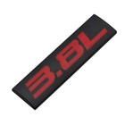 2x Black Red 3.8L Emblem 3.8 Logo Car Side Badge Metal Sticker Sport ...