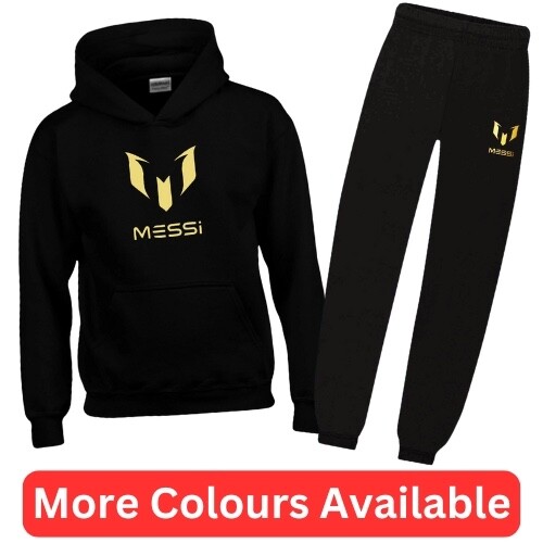 Kids Messi Tracksuit Hoodie Unisex Kids Joggers Pants Soccer Football ...