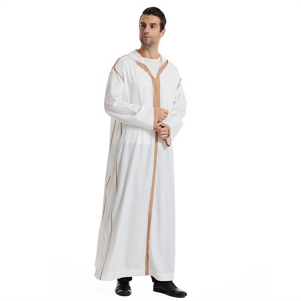 Moroccan Hooded Thobe Thobes Hood Hoodie Mens Arab Saudi Robe Dishdash ...