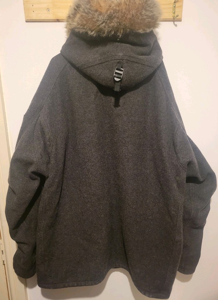 GAP Wool Parker Winter Coat Size Medium 10 Pocket Utility Jacket | eBay UK