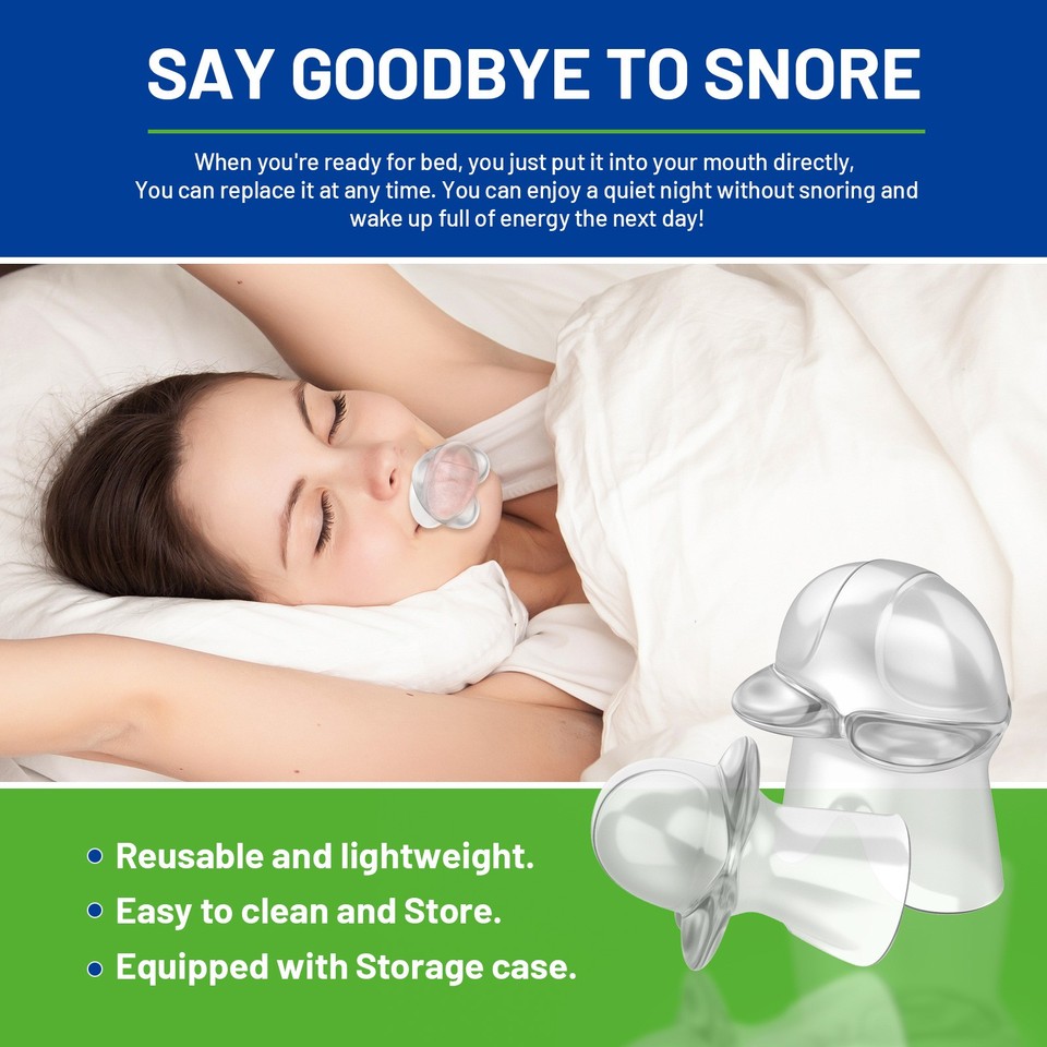 Anti Snoring Tongue Device Silicone Sleep Apnea Aid Stop Noise Sleeve ...